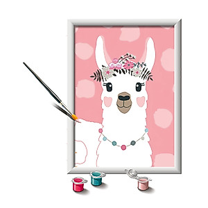 Ravensburger CreArt No Drama Llama Paint by Numbers Kit for Kids - Painting Arts and Crafts for Ages 7 and Up