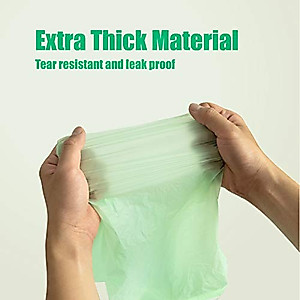 POWERTEC 100% Compostable Bags, 8 Gallon (30 Liter), 50 Count | Extra Thick 0.85 Mil Kitchen Food Scrap Waste Bags, ASTM D6400, US BPI and European OK Compost Home Certified