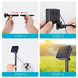 HODLON Solar Lights Outdoor Garden 50 LED 9.5M Waterproof Crystal Ball LED Fairy Lights Outdoor Solar Powered Lights, Decorative Lighting for Home, Garden, Party, Festival Warm White