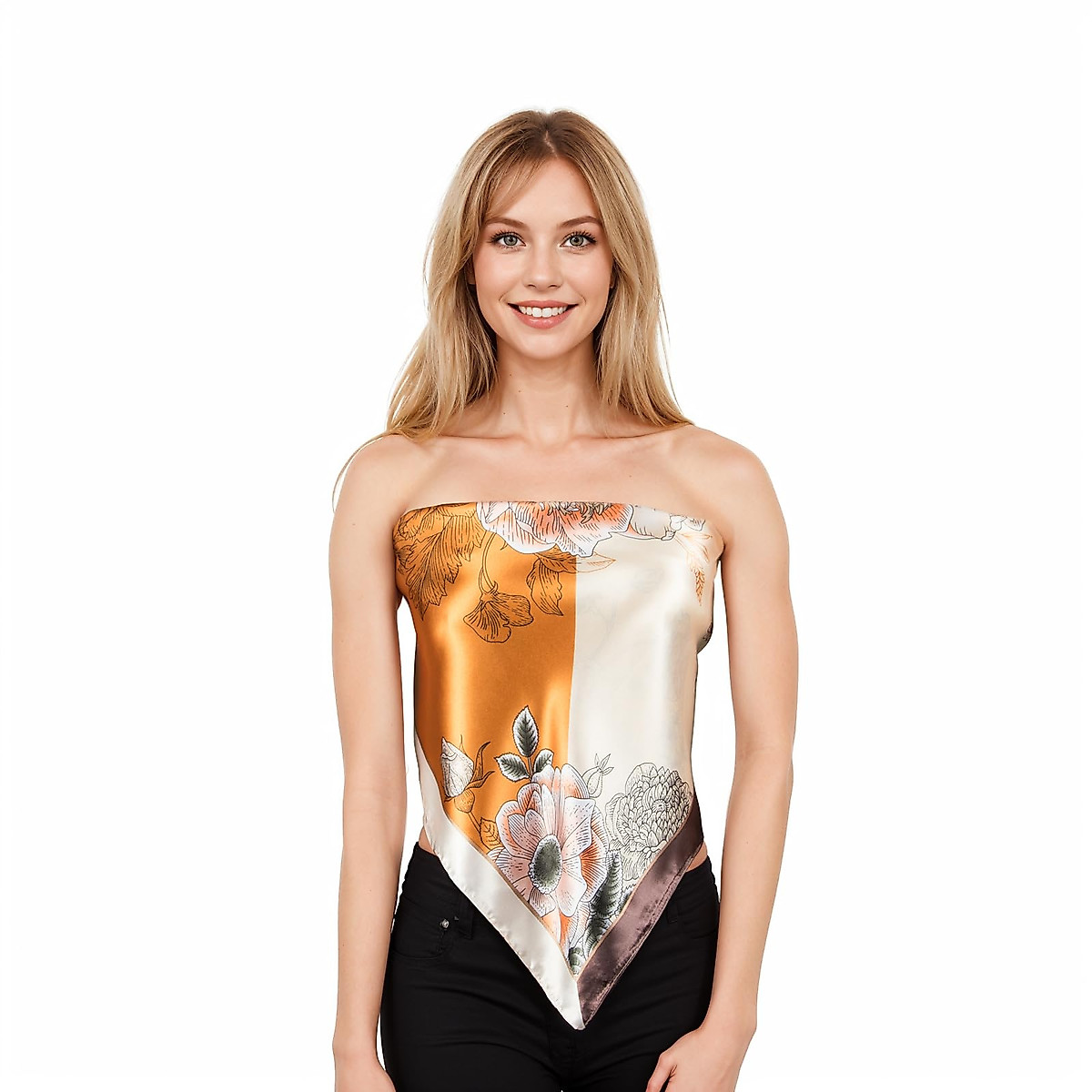 RUI VTRON Women Head Scarf Like Silk Scarf Hair Scarf for sleeping Hair Wrapping 35 Inches Square Scarves