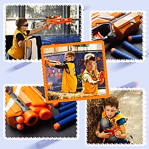 AMOSTING Refill Darts 100PCS Bullets Ammo Pack Compatible for Nerf N-Strike Elite 2.0 Series DinoSquad – Work with All Elite Blasters Blue