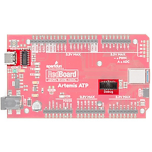 SparkFun RedBoard Artemis ATP Machine Learning Development Board Includes BLE 1 megabyte Flash USB-C Qwiic I2C MEMS Microphone Compatible with Arduino IDE platform Run TenserFlow Models Mega Footprint