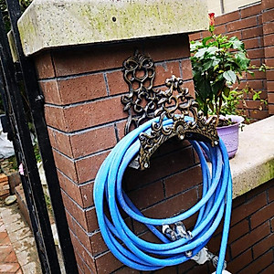 Riyyow European Retro cast Aluminum Aristocratic Logo Wrought Iron Garden Water Pipe Rack Gardening Frame Garden Home furnishings Wall Decoration