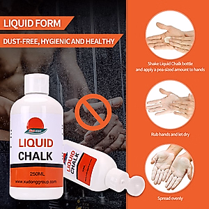 Liquid Chalk, Mess-Free Gym Chalk for Weightlifting, Sports Chalk, Gym Chalk,Work Out Chalk Liquid Fit Grip, Rock Climbing Chalk, Sweat-Resistant and Long Lasting for Stronger Grip (50ml / 1.76 OZ)