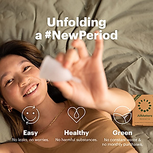 AllMatters OrganiCup Menstrual Cup - Size Mini - Eco-Friendly, Reusable Period Solution - Superior to Pads & Tampons - Suitable for Light to Heavy Flow