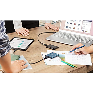 SAMSUNG T5 Portable SSD 500GB - Up to 540MB/s - USB 3.1 External Solid State Drive, Blue (MU-PA500B/AM)