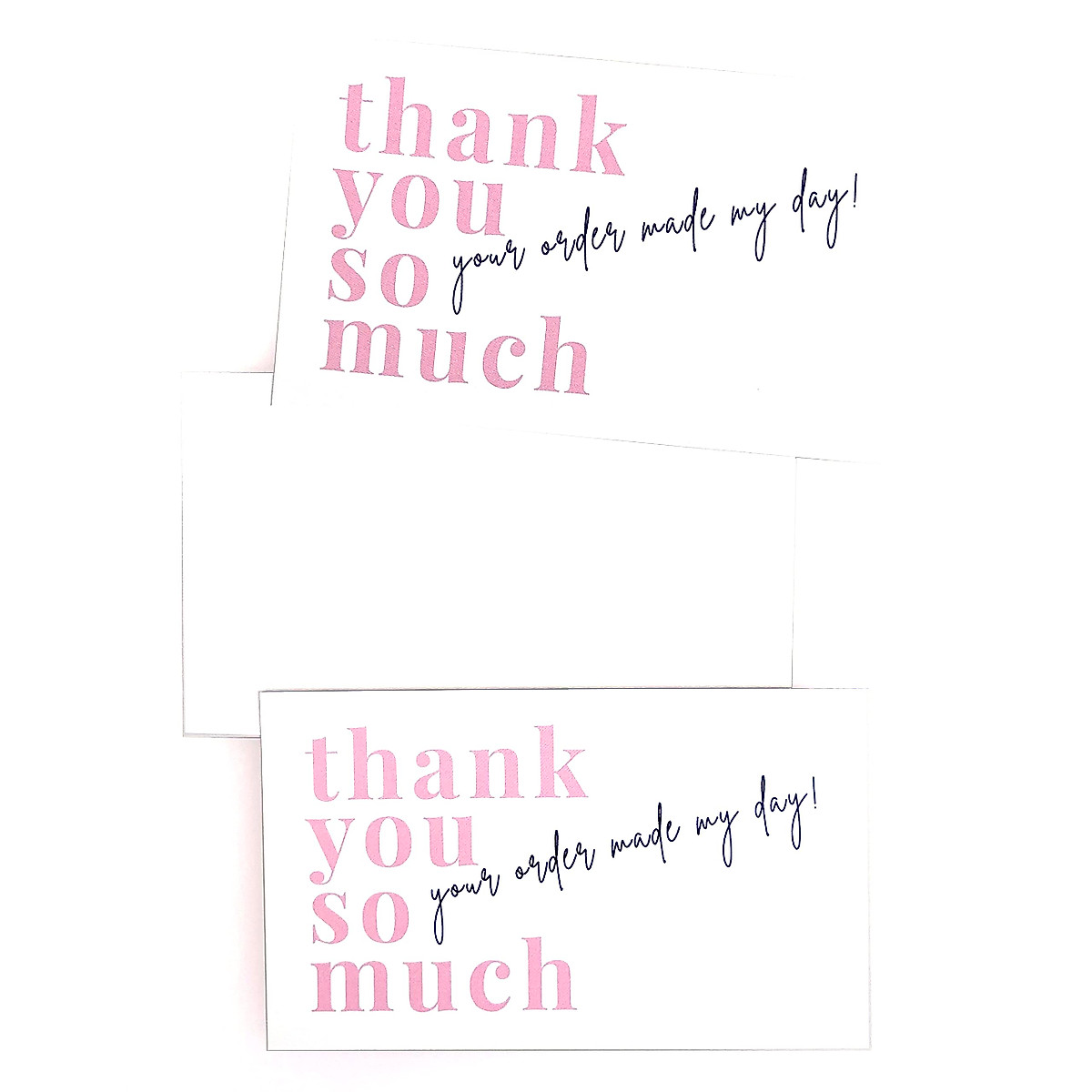 RXBC2011 Thank you for your order Cards Your order made my day Client Appreciation Package Insert for Online business Pack of 100