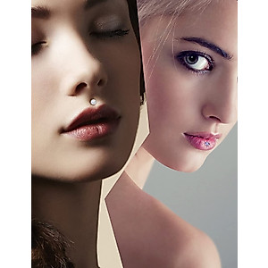 Lcolyoli Threadless Push in Medusa Piercing Jewelry Labret Jewelry Lip Rings Surgical Steel Tragus Jewelry Forward Helix Piercing Jewelry Flat Back Earrings for Women Cartilage Earring 16g 8mm