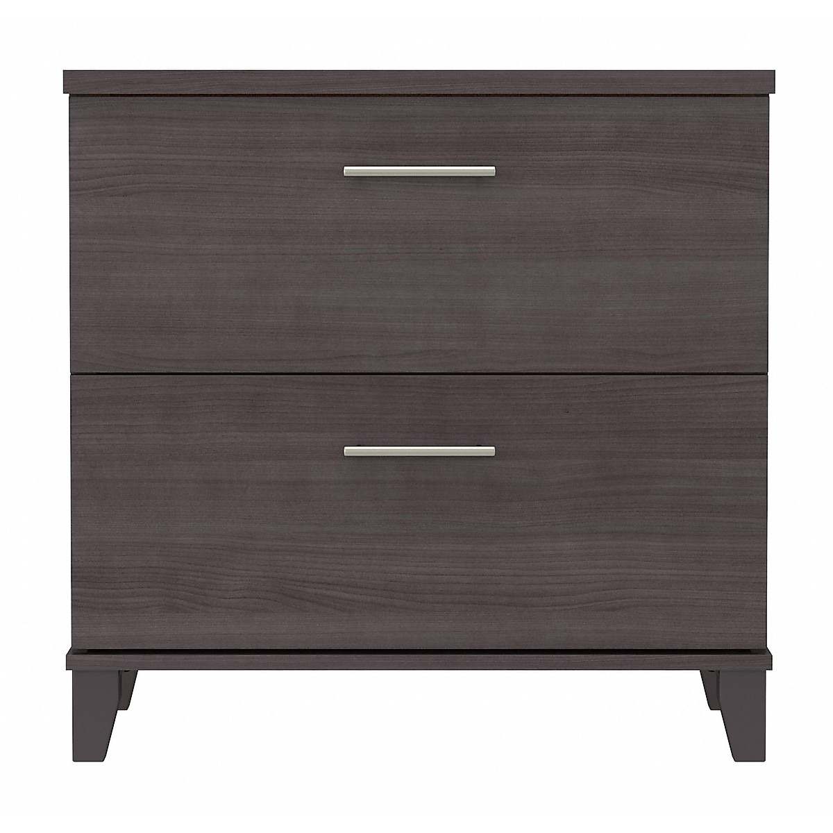 Bush Furniture Somerset 2 Drawer Lateral File Cabinet in Storm Gray
