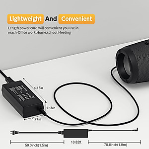 19V Charger for JBL Xtreme 2, JBL Boombox 1 2, Extreme Portable Wireless Bluetooth Waterproof Speaker Power Adapter, JBL Speaker Power Supply Cord