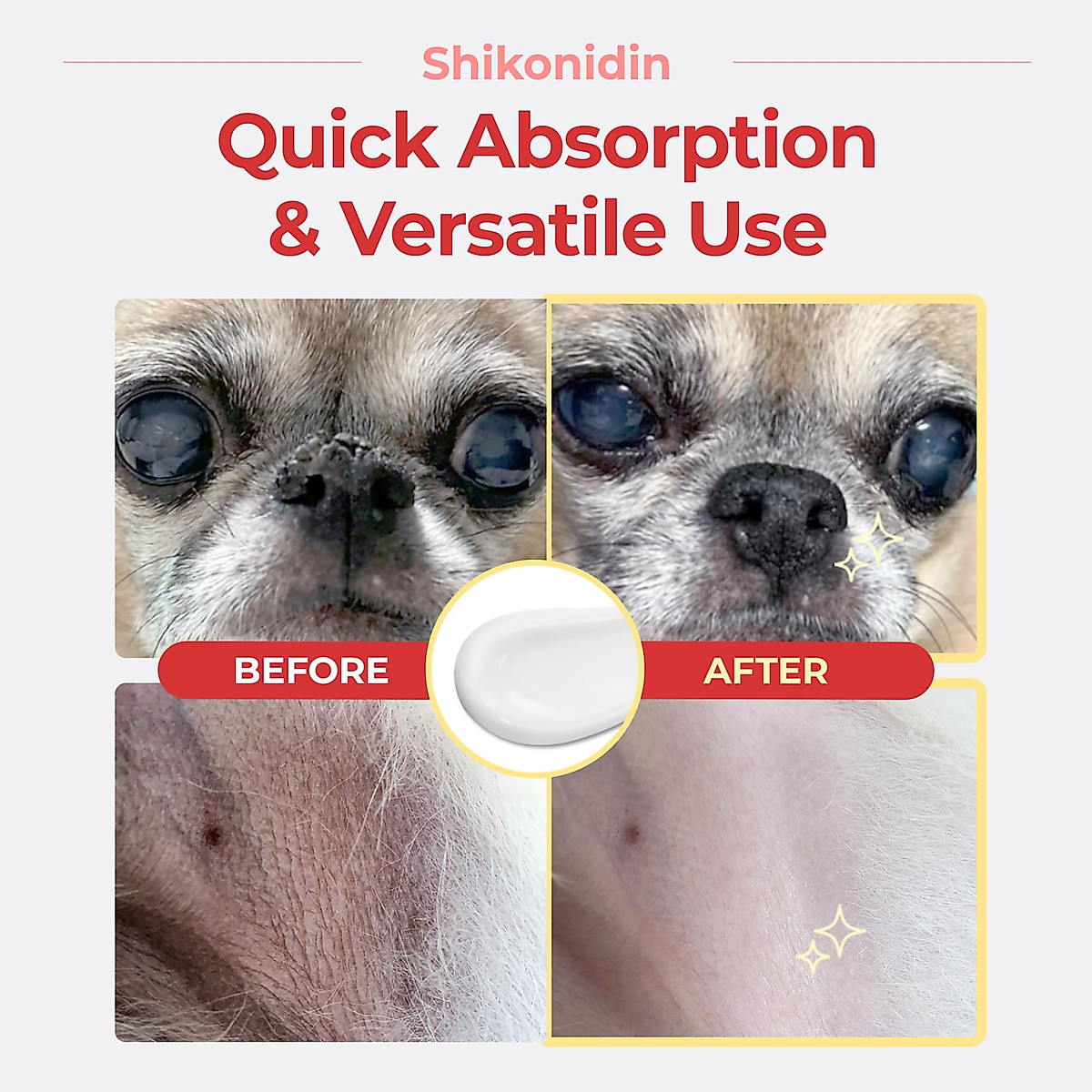 JAYU PET Shikonidin 0.7oz (20g) - Hotspots Itchy Irritated Skin Relief for Dog & Cat, Pet Soothing Cream Lotion for Moisturizing Dry Pad and Sensitive Nose