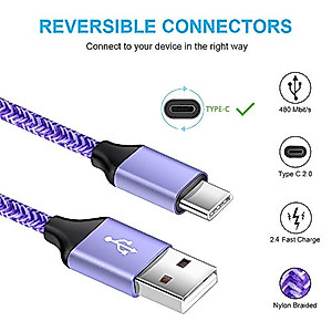 Fast Charger for Samsung Galaxy S23/S23+/S22/S21/S21+/S21 Ultra/Note 20 Ultra/S20 FE 5G/S10 Lite A10E A50 A11 A21 A51 A71 A9 A20 A14 A23, LG G9 Stylo 6/5, Phone Wall Charger Type C Fast Charging Cable