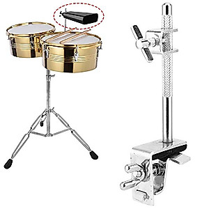Eujgoov Cowbell Holder, Removable Standard Drum Cowbell Mount Holder Jazz Drum Kit Hoop Mounted Cowbell Clamp