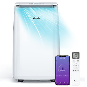 Portable Air Conditioner - Wamife 8150 BTU (DOE) | 12000 BTU (ASHRAE) Portable AC Unit, Voice Control with Alexa&Google Home, 4 IN 1 Cool/Heat/Dry/Sleep Modes, Floor Air Conditioner for 400 Sq.Ft.