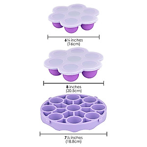 SHIDOW Silicone Egg Bites Molds for Instant Pot Accessories, Fit Instant Pot 5,6,8 qt Pressure Cooker, Silicone Egg Mold for Home Pressure Cookers Kitchen Restaurant.