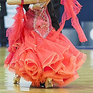 Very Fine Melody Women's Smooth Latin Ballroom Dance Shoes 2.5" Spool Heel Flesh Satin US Size 7.5