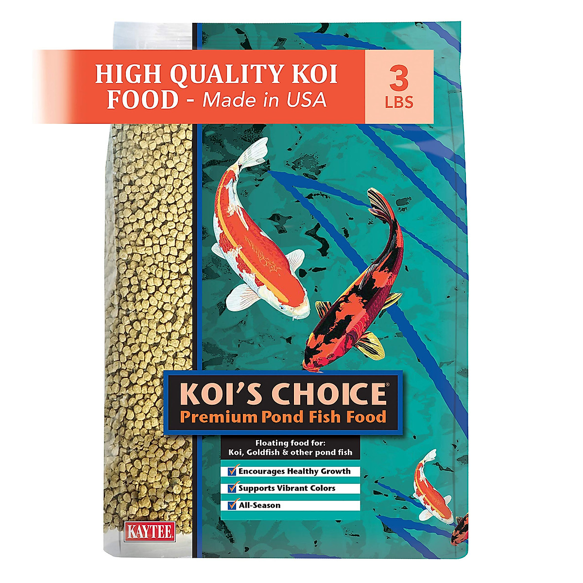 Kaytee Koi's Choice Koi Floating Fish Food, 3 Pound