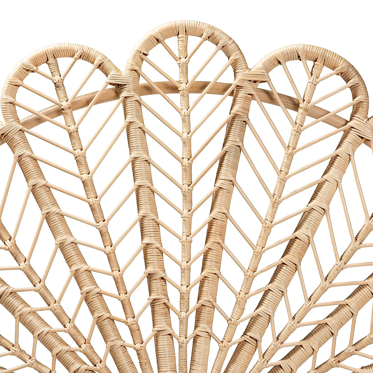 Bali & pari Variel Modern Bohemian Natural Rattan Queen Size Standalone Headboard