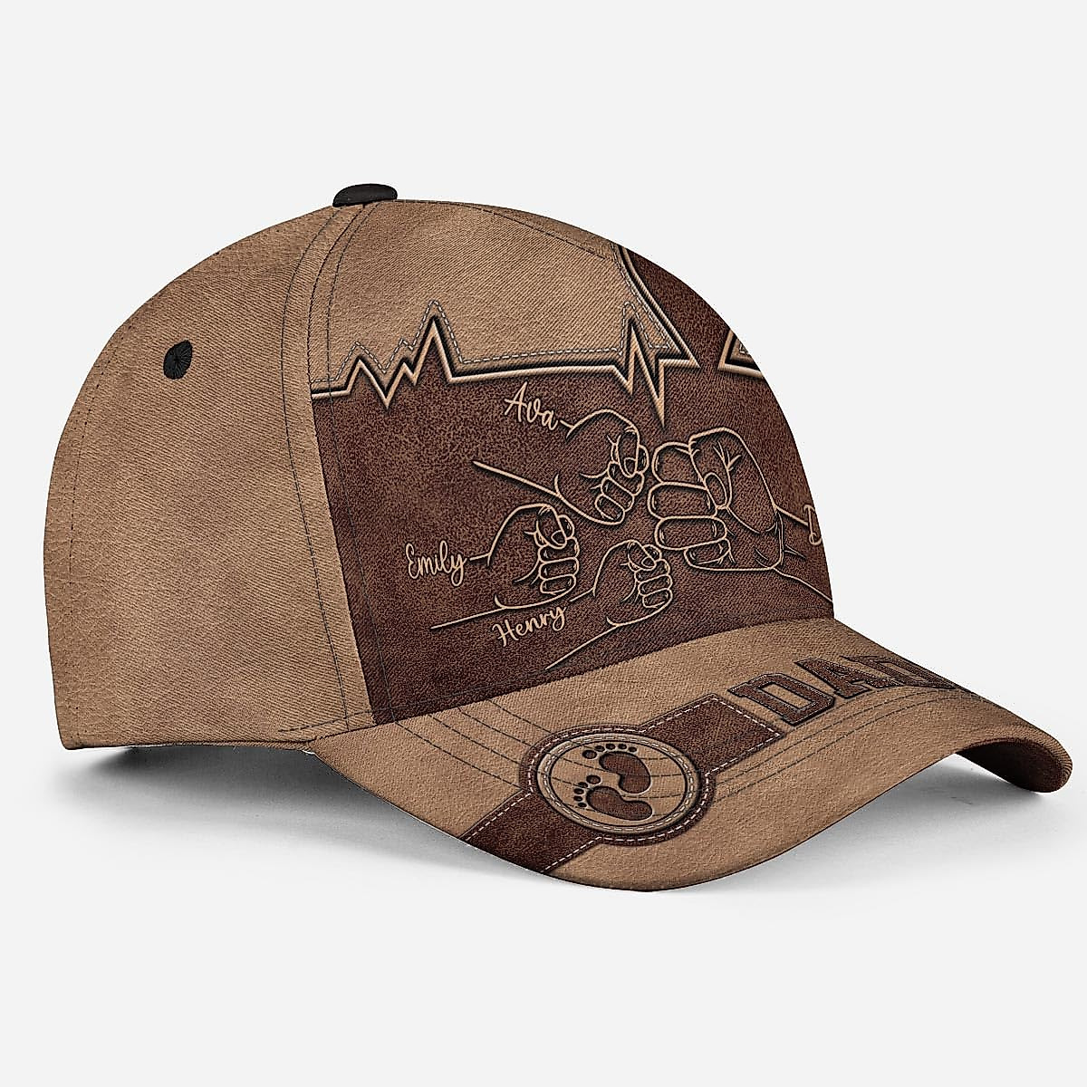 Personalized Fathers Day Hat, Fist Bump Hat, Customized Daddy Hat, Custom Dada Hats, Grandpa Baseball Cap 4