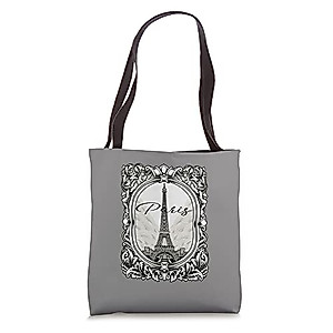 Vintage Retro Paris France Eiffel Tower Outfit Illustration Tote Bag