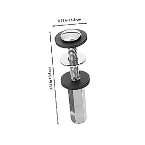 DOITOOL 2 Pcs Toilet Tank Bolts Toilet Screws Toilet Parts Toilet Bowl Seat Toilet Fixing Bolts Toilet Installed Screws Toilet Mount Screws Universal Toilet Screws Toilet Seat Hinge Screws