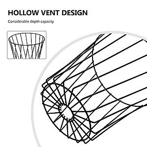 Cabilock Trash Bin Wire Mesh Trash Can Decorative Wastebasket Recycling Bin Iron Waste Paper Basket Garbage Can Container Bin for Office Bathroom Bedroom Black