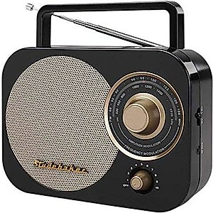 Studebaker Portable AM/FM Radio, Black (SB2000BG)