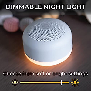 Yogasleep Travel Mini Portable White Noise Machine, 6 Soothing Sounds, Dimmable Night Light, Compact Size for Travel & Diaper Bag, Sleep Aid for Adults & Baby, USB Rechargeable, Lanyard for Hanging