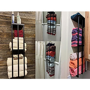 TooTaci Towel Racks for Bathroom,Towel Holder for Bathroom Wall,Upgraded 3 Tier Towel Storage for Small Bathroom,Towel Rack with Shelf for Small Space Organizer,Can Hold Up 6 Rolled Towels