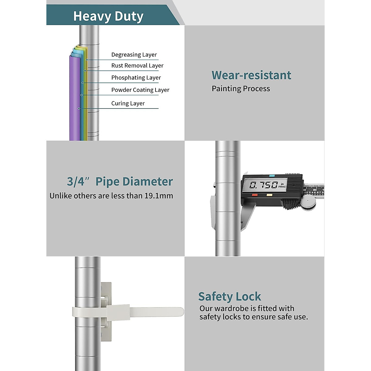 SINGAYE 5 Tier Adjustable Storage Shelf Metal Storage Rack Wire Shelving Unit Storage Shelves Metal 660Lbs Capacity 23.6" L x 14" W x 59.1" H for Pantry Closet Kitchen Laundry Silver