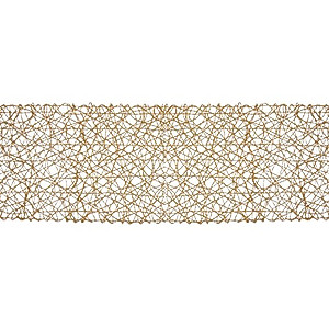DII Woven Paper Tabletop Collection Holiday or Event Décor, Reversible Table Runner, 14x72, Taupe