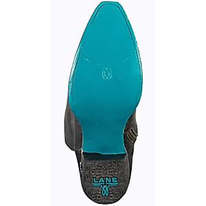 Lane Women's Lexington Leather Tall Western Boot Snip Toe Jet Black 9 M US