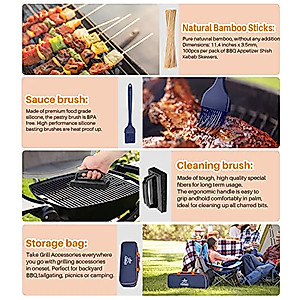 Griddle Accessories Kit,Upgrade 138pcs Flat Top Grill Accessories Set for Blackstone and Camp Chef,Spatula,Scraper,Griddle Cleaning Kit Carry Bag for Hibachi Grill, Men Outdoor BBQ with Meat Injector