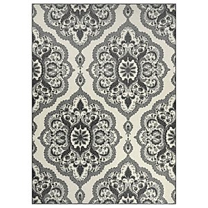 Maples Rugs Vivian Medallion Area Rugs for Living Room & Bedroom [Made in USA], 5 x 7, Grey
