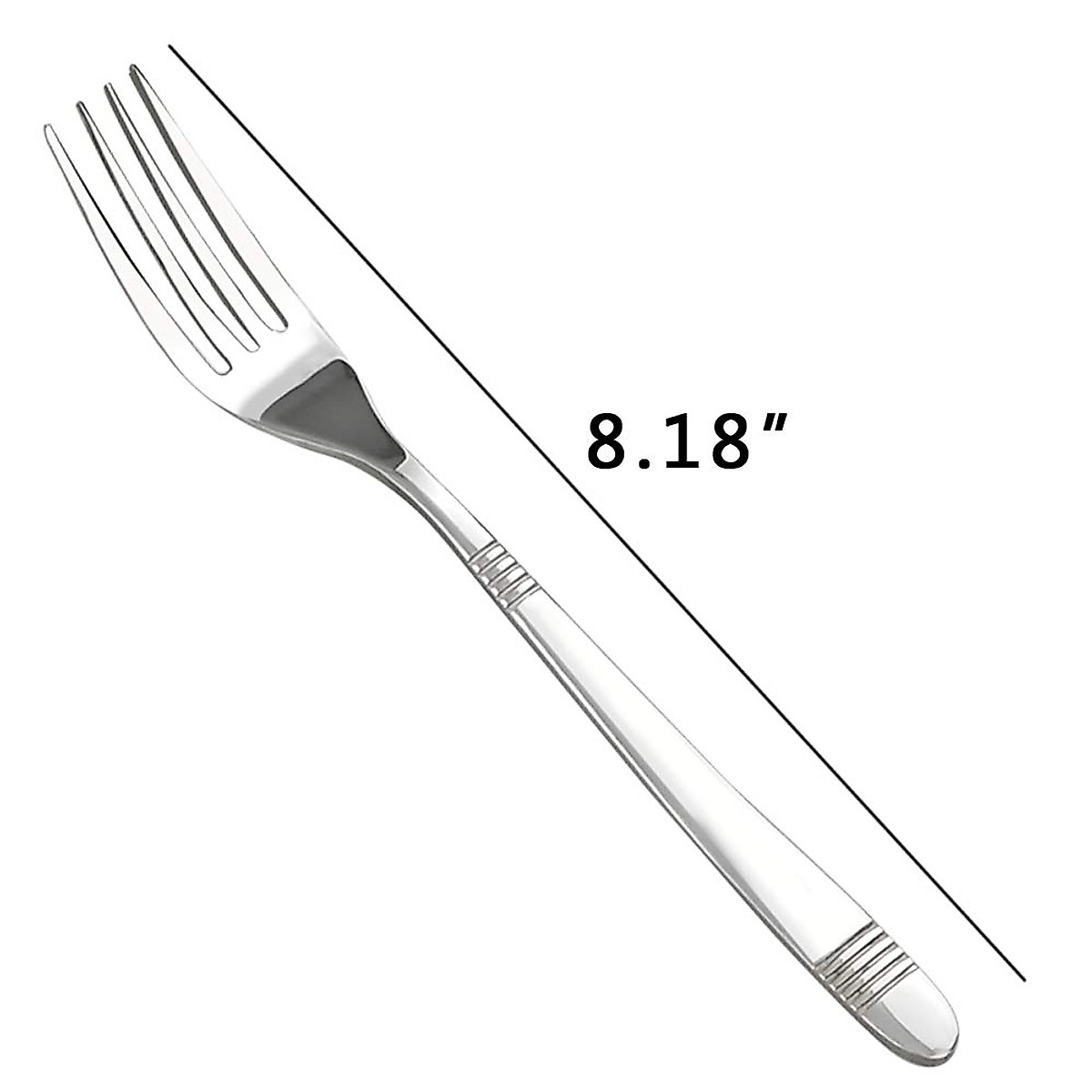 Bagele 12 Pieces Stainless Steel Dinner Forks, Silverware Forks Set