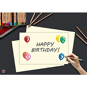 Cream Thick Paper Cardstock - for Brochure, Invitations, Stationary Printing | 80 lb Card Stock | 8.5 x 11 inch | Heavy Weight Cover Stock (216 gsm) 98 Brightness | 8 1/2 x 11 | 50 Sheets Per Pack