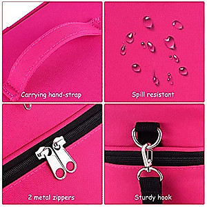 Bevegekos Tonies Carrying Case for Toniebox Starter Set, Storage Travel Carrier Bag for Audio Player, Figures, Charging Station & Headphones, Box only (Large, Rosy Red)