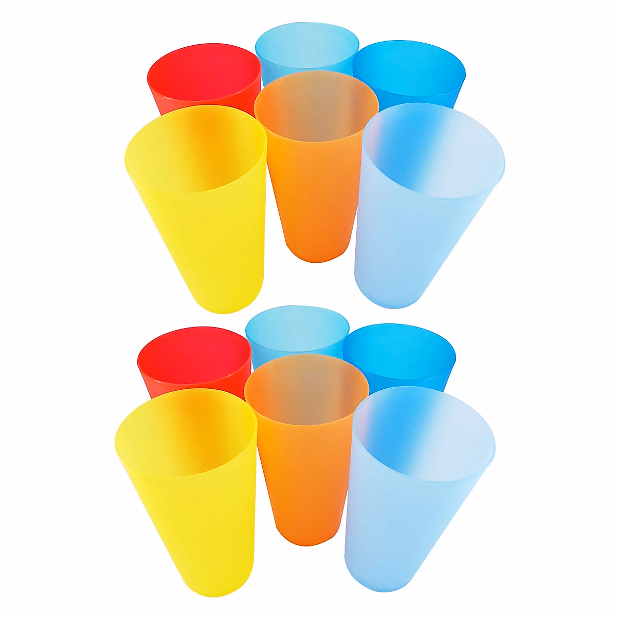 YUYUHUA Reusable Plastic Cups 32 oz - Large Plastic Cups Dishwasher Safe - BPA Free Plastic Tumblers Drinking Glasses set of 12 - Unbreakable Big Cup for Kitchen Party Camping Outdoor
