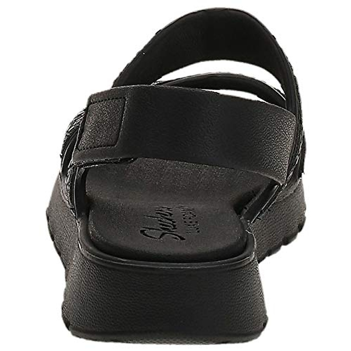 Skechers Women's Foamies Footsteps-Glam Party Sandal, Black/Black, 7 M US