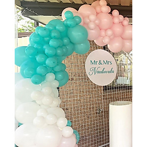 Teal Balloons, Kelfara 100Pcs Party Arch Garland Kit - Different Sizes Latex Balloons (18/12/10/5 Inch) - Turquoise Theme, Birthday, Anniversary, Baby Shower, Graduation, Party Decorations Balloons