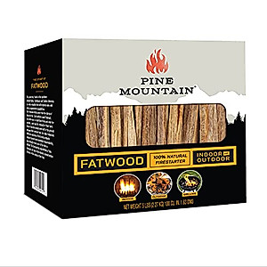 Pine Mountain StarterStikk 100% Natural Fatwood Firestarting Sticks, 5 Pound Natural Firestarting Wood Sticks for Campfire, Fireplace, Wood Stove, Fire Pit, Indoor and Outdoor Use