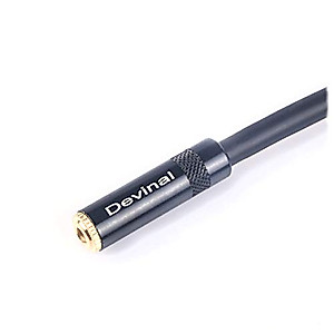 Devinal 3.5mm to Dual 1/4 Y Splitter Cable, 1/8" Female TRS to Dual 6.35mm TS Male Adapter, Female Mini Jack Stereo to 2 Quarter inch Mono Converter 1 feet