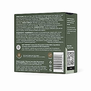 ATTITUDE Hair Shampoo Bar, Plant and Mineral-Based Ingredients, EWG Verified and Plastic-free Beauty Care, Vegan and Cruelty-free, Hydrating, Herbal Musk, 4 Oz