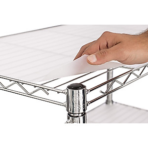 HSS Shelf Liners for 18" X 48" Wire Shelf, Opaque Plastic, 5-Pack