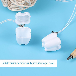 OUNONA 10pcs Baby Tooth Save Box Baby Child Tooth Keepsake Holder Organizer (White)