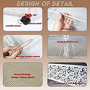 fazhongfa Under Bed Drawers for Clothes Shoes Bags Hats Toys Underbed Storage Containers, Under-Bed Storage Organizers With Wheels Rolling Included Bag