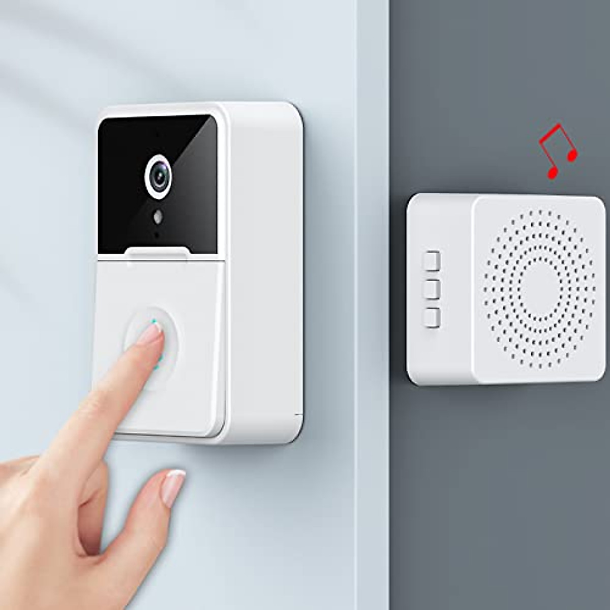 Ring Doorbell Wireless with HD Video, 90° View Angle, Intelligent Visual Electrical Equipment, Ring Video Doorbell with Night Vision,Two Way Audio, 38 Music, Smart Doorbell, Home Security System