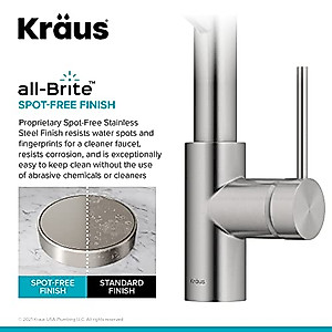 Kraus KPF-2631SFS Oletto Single Handle Commercial Kitchen Faucet, 21.85 inch, Pull Down Stainless Steel
