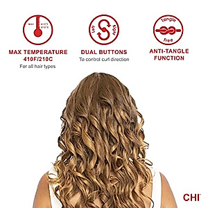 CHI Spin N Curl Curling Iron & Chi Silk Infusion Kit, Black (Packaging May Vary)
