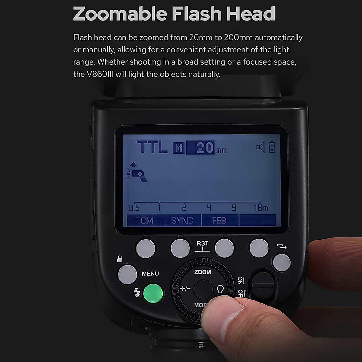 GODOX V860III-C Camera Flash Light Wireless TTL Transmitter/Receiver Speedlite GN60 1/8000s HSS Built-in 2.4G Wireless X System Replacement for Canon 1DX/5D Mark III/5D Mark II Cameras